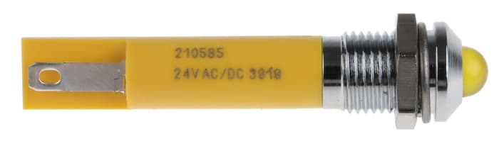 RS PRO | RS PRO Yellow Panel Mount Indicator, 24V ac, 8mm Mounting Hole ...