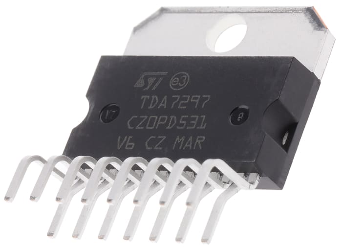 TDA7297 STMicroelectronics | STMicroelectronics,15W, 15-Pin MULTIWATT V ...