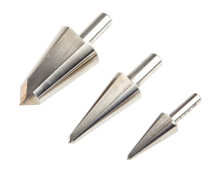 RS PRO | RS PRO 3-Piece Cone Cutter Set for Metal, 30mm Max, 3mm Min ...
