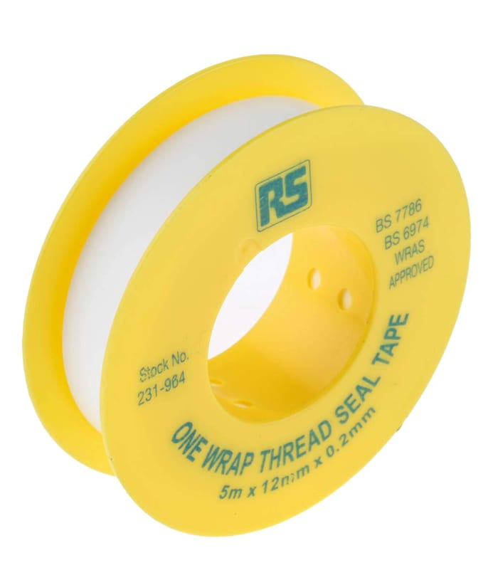 RS PRO | RS PRO White PTFE Tape 12mm x 5m x 0.2mm | 231-964 | RS Components RS PRO | RS PRO White PTFE Tape 12mm x 5m x 0.2mm | 231-964 | RS Components