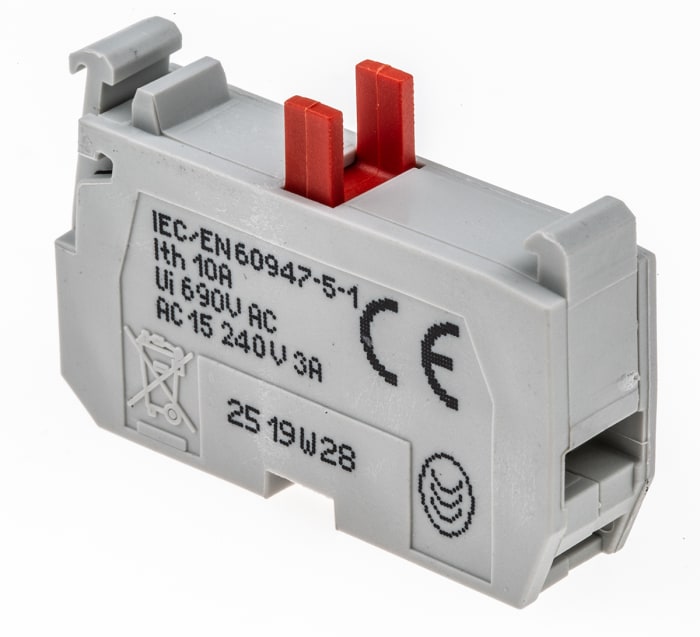 33E01 BACO | Bloque de contactos BACO 33E01, 1 NC, 600V, terminal ...