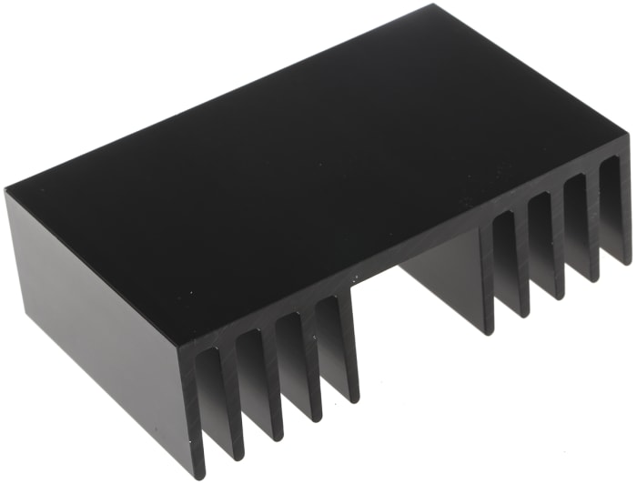 RS PRO | Heatsink, Universal Rectangular Alu, 1.2K/W, 75 x 120 x 37mm ...