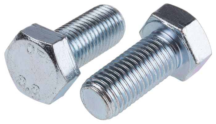 RS PRO | Perno hexagonal Galvanizado brillante, Acero, M16 x 35mm 2mm ...