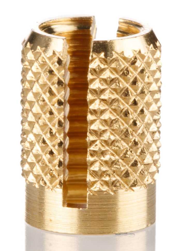 RS PRO | RS PRO, M6 Brass Threaded Insert diameter 8mm Depth 12.7mm ...