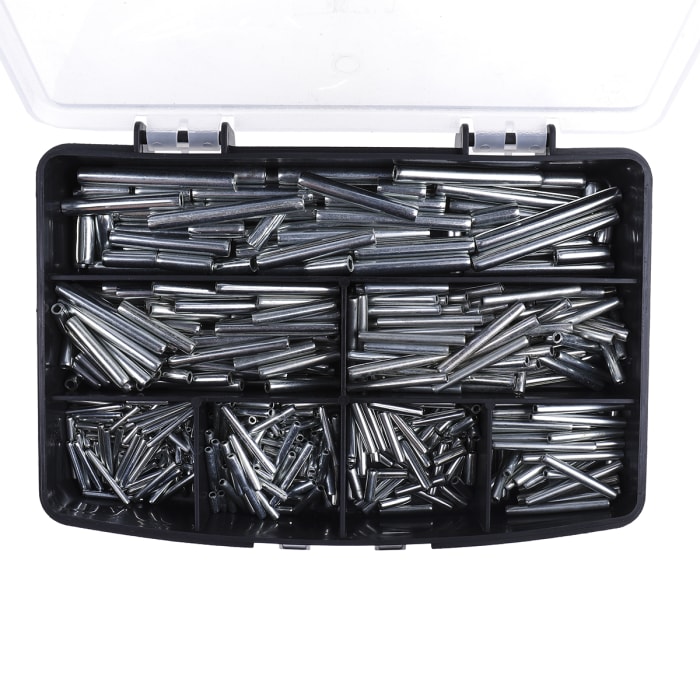 RS PRO | 600 piece Galvanised Steel Metric Spring Tension Pin Kit | 279 ...