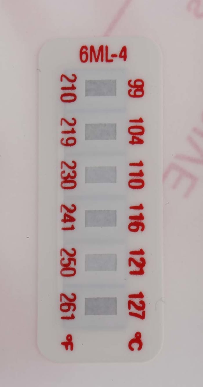 RS PRO | RS PRO Temperature Sensitive Label 99 °C to 127 °C 6 Levels ...