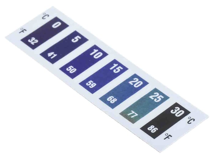 RS PRO | RS PRO Temperature Sensitive Label, 0°C to 30°C, 7 Levels ...