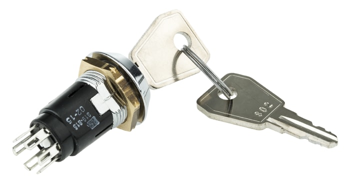 SRL5LD2 Lorlin | Lorlin Key Switch, DPDT, 1 A @ 24V ac dc / 115V ac 2 ...