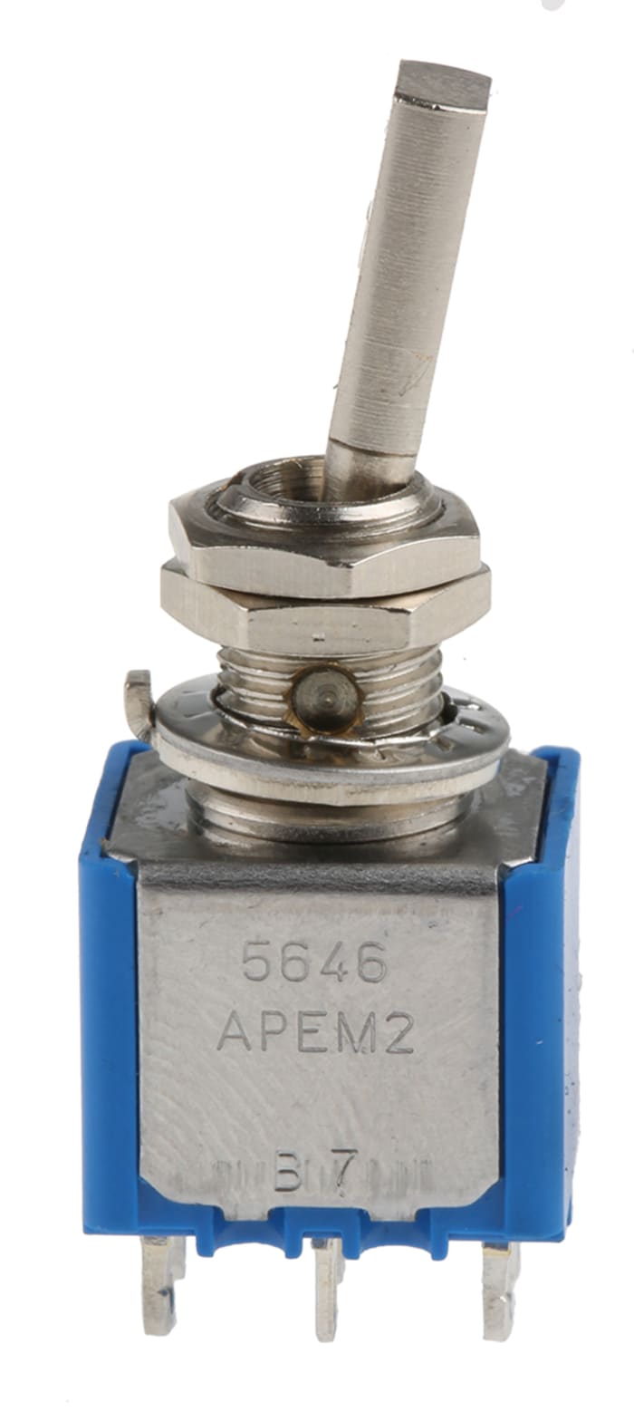 5646A9 APEM | APEM Toggle Switch, Panel Mount, On-On, DPDT, Solder Terminal | 320-938 | RS