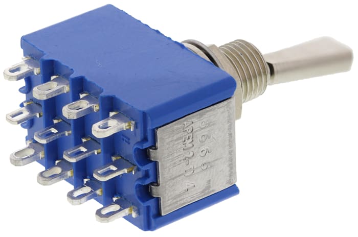 5666A9 APEM | APEM Toggle Switch, Panel Mount, On-On, 4PDT, Solder ...