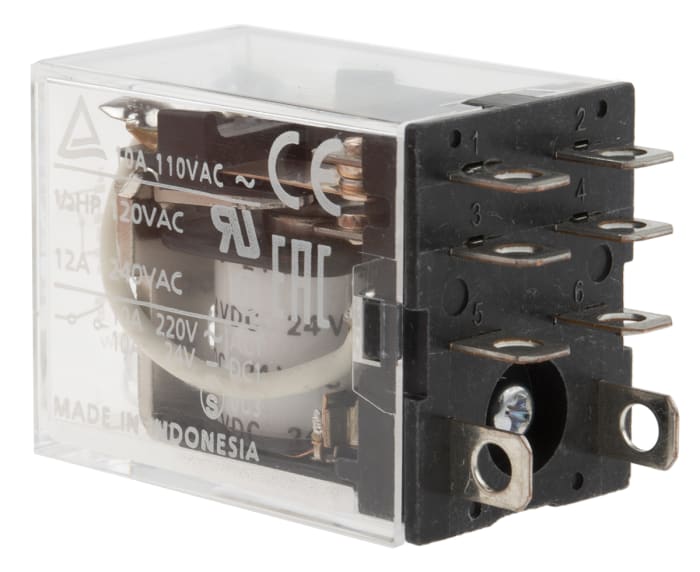 LY2 24VDC Omron | Omron Plug In Power Relay, 24V dc Coil, 10A Switching ...