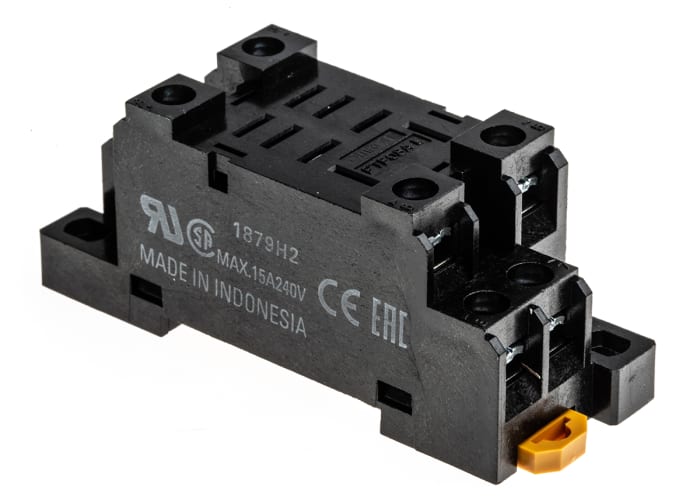PTF08A-E Omron | Omron 8 Pin Relay Socket, 240V ac for use with LY1, LY1-D, LY1F, LY1N, LY1N-D2 ...