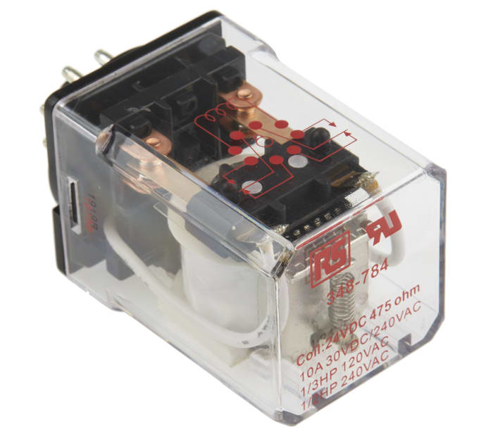 RS PRO | RS PRO Plug In Power Relay, 24V dc Coil, 10A Switching Current ...