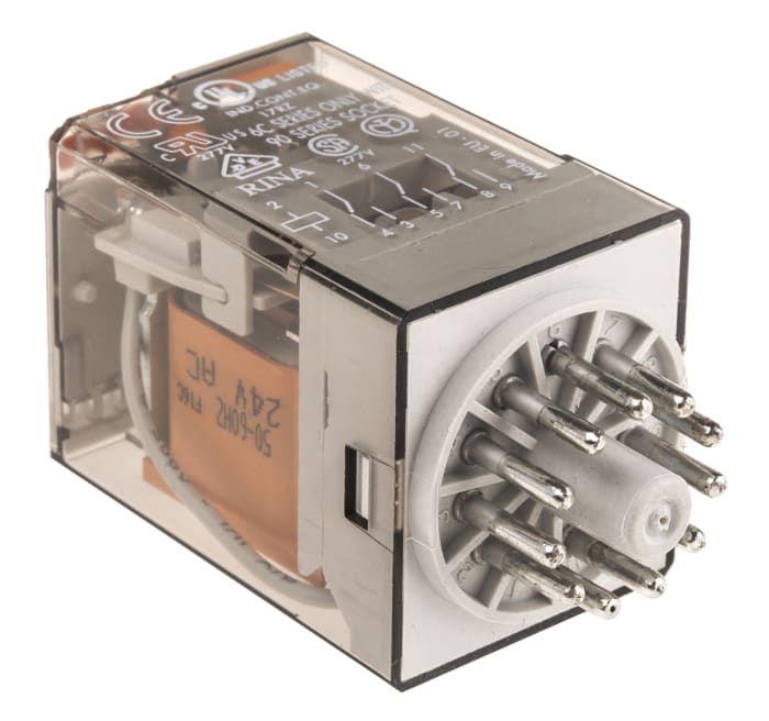 60.13.8.024.0040 Finder | Finder Plug In Power Relay, 24V ac Coil, 10A ...