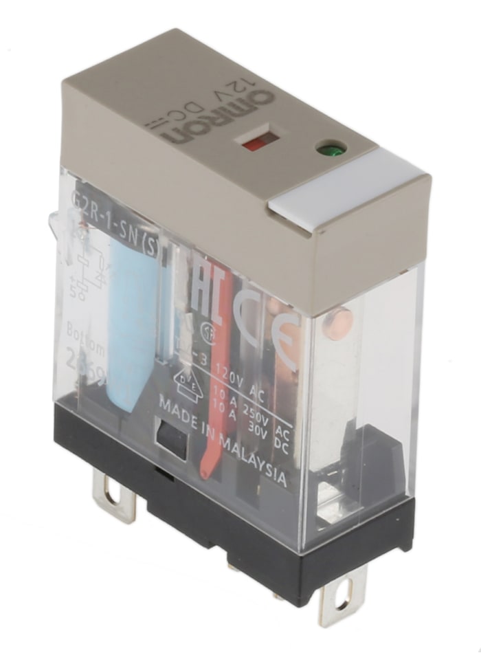 G2R-1-SN 12VDC (S) Omron | Relé de potencia sin enclavamiento Omron G2R-1 de 1 polo, SPDT ...