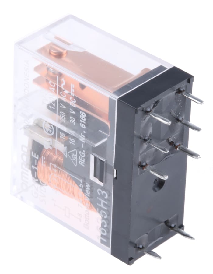 G2R-1-E DC5 Omron | Omron PCB Mount Power Relay, 5V dc Coil, 16A ...