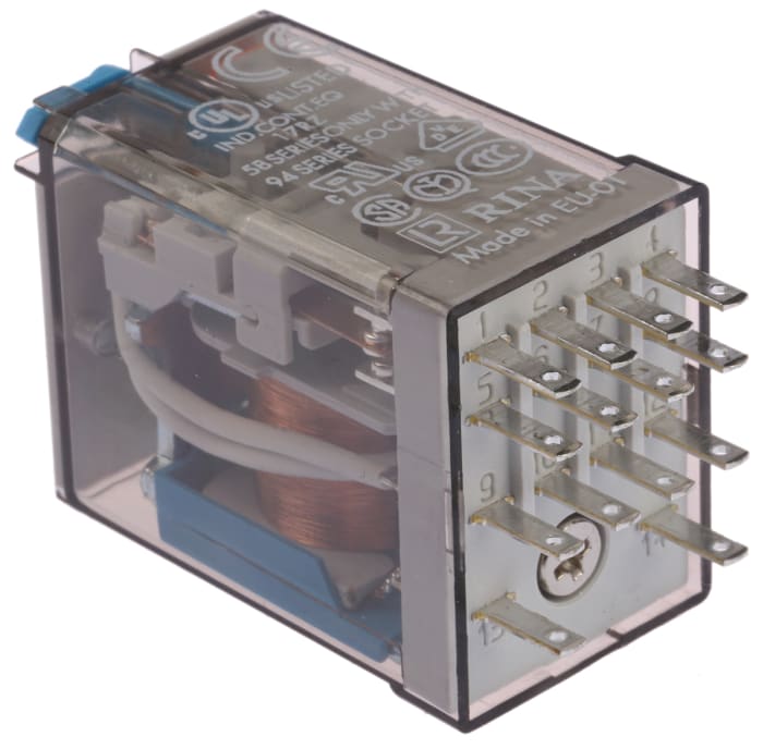 55.34.9.024.0040 Finder | Finder Plug In Power Relay, 24V dc Coil, 7A ...