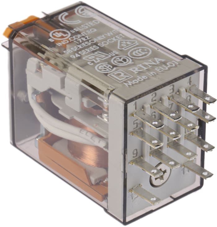 55.34.8.110.0040 Finder | Finder Plug In Power Relay, 110V ac Coil, 7A ...