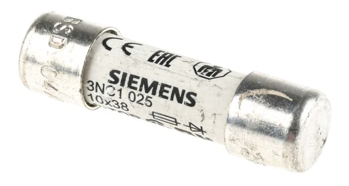 3NC1025 Siemens | Siemens 25A Cartridge Fuse, 10 x 38mm | 395-806 | RS