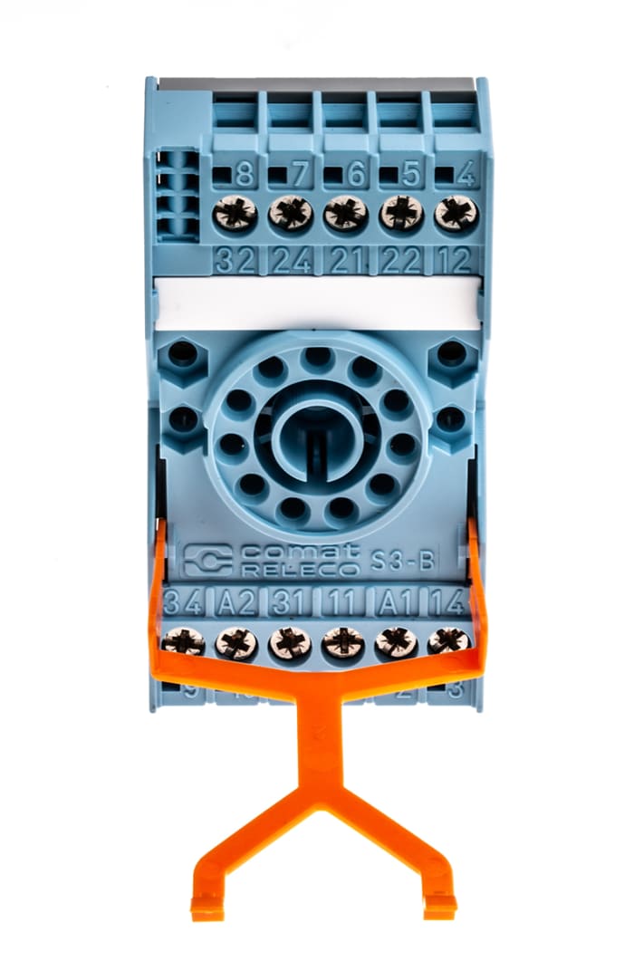 S3-B Releco | Releco MRC 11 Pin 250V ac DIN Rail Relay Socket, for use ...