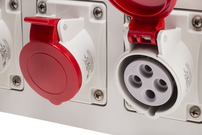 632.1636-R25 Scame | Scame, Block 3 IP44 Red Wall Mount Mount 3P+PE ...