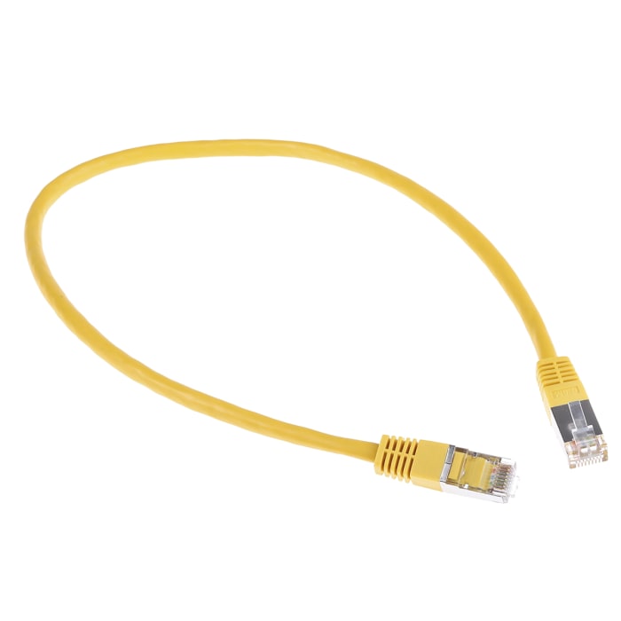 RS PRO | RS PRO, 0.5m Cat6, Yellow RJ45 to Male RJ45 Male, S/FTP ...