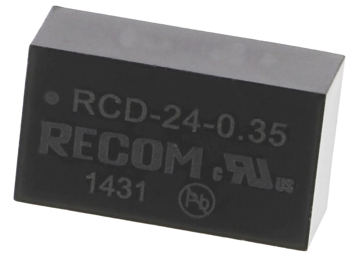 RCD-24-0.35 Recom | Recom LED Driver, 2 → 35V dc Output, 350mA Output, Constant Current Dimmable ...