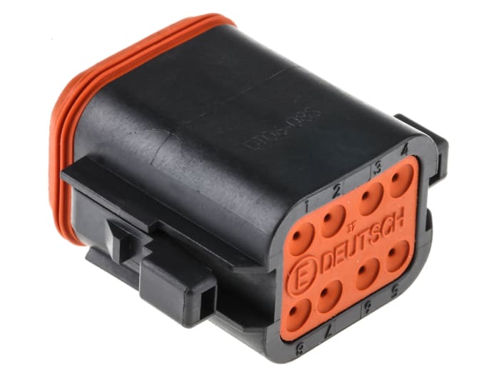 DT06-08SA-CE10 Deutsch | Deutsch, DT Automotive Connector Plug Black 8 Way, Crimp Termination ...