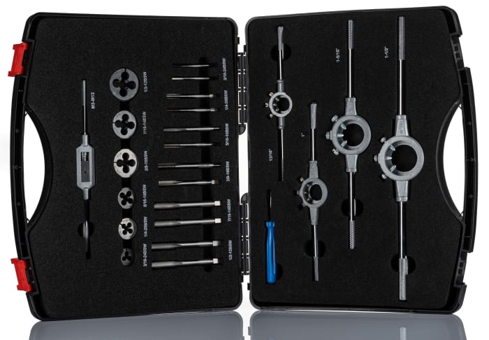 RS PRO | RS PRO 24-Piece HSS Tap & Die Set, 3/16 in BSW - 1/2 in BSW ...