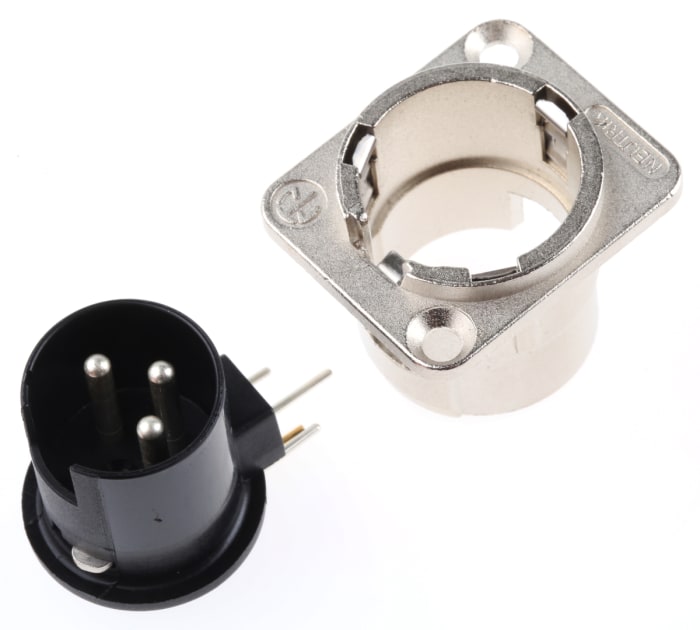 NC3MD-H Neutrik | Neutrik Panel Mount XLR Connector, Right Angle, Male ...