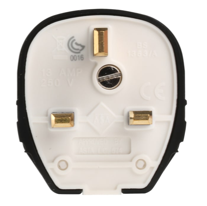 655 BLK MK Electric | MK Electric UK Mains Plug, 13A Black, Cable Mount ...