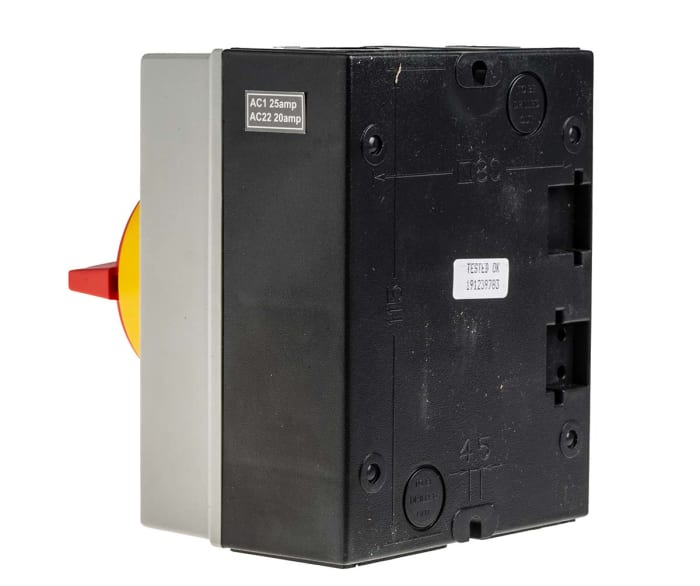 RS PRO | RS PRO 4P Pole DIN Rail Isolator Switch - 25A Maximum Current ...