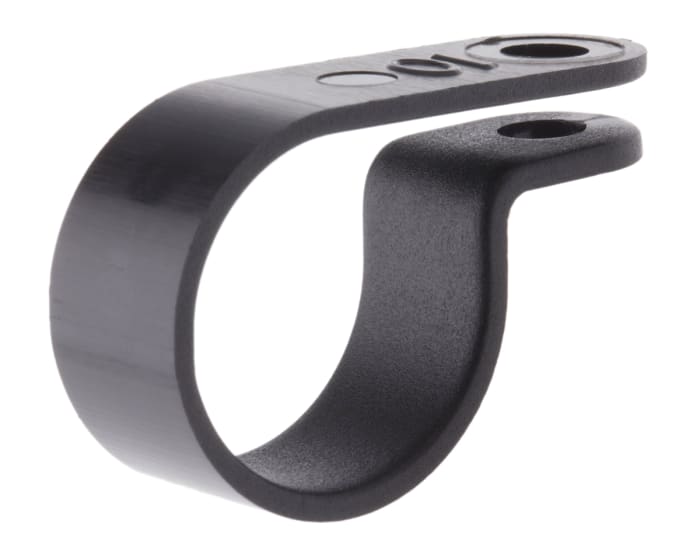 211-60009 H10P-PA66HS-BK HellermannTyton | HellermannTyton 17.5mm Black, Polyamide P Clip | 474 ...