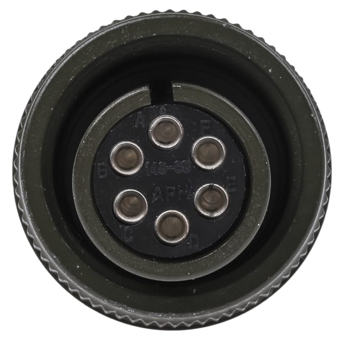 MS3106A-14S-6S Amphenol Industrial | Amphenol Industrial, MS3106A, Copper Alloy 6 Way Cable ...