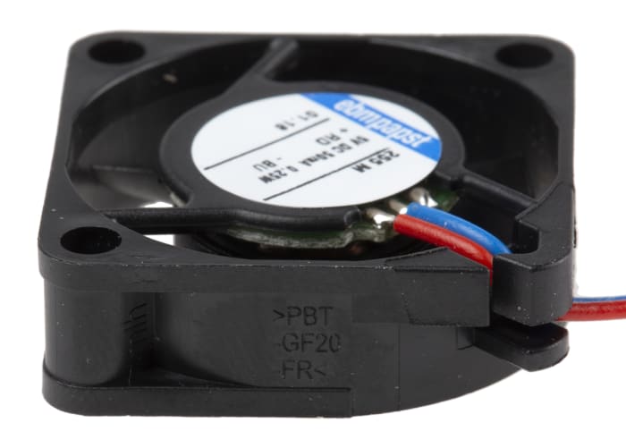 255M ebm-papst | ebm-papst 250 Series Axial Fan, 5 V dc, DC Operation, 2.3m³/h, 200mW, 25 x 25 x ...