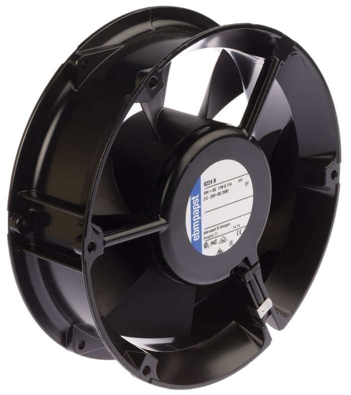 6224N ebm-papst | ebm-papst 6200 N Series Axial Fan, 24 V dc, DC ...