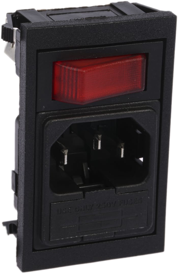 BZV01/Z0000/02 Bulgin | Bulgin C14 Snap-In IEC Connector Male, 10A, 250 ...