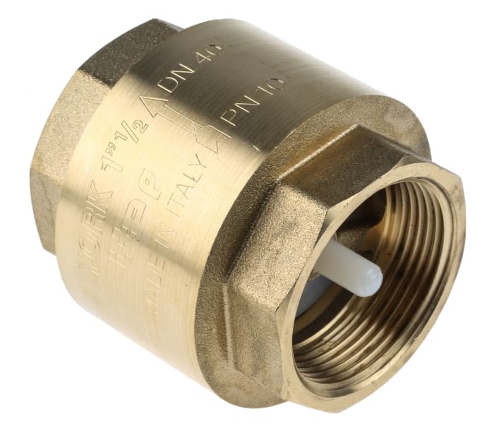 RS PRO | RS PRO Brass Single Check Valve, BSPP 1-1/2in, 12 bar | 486 ...
