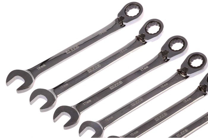 RS PRO | RS PRO 12-Piece Spanner Set, 8 → 19 mm, 8 → 19 mm, Chrome ...