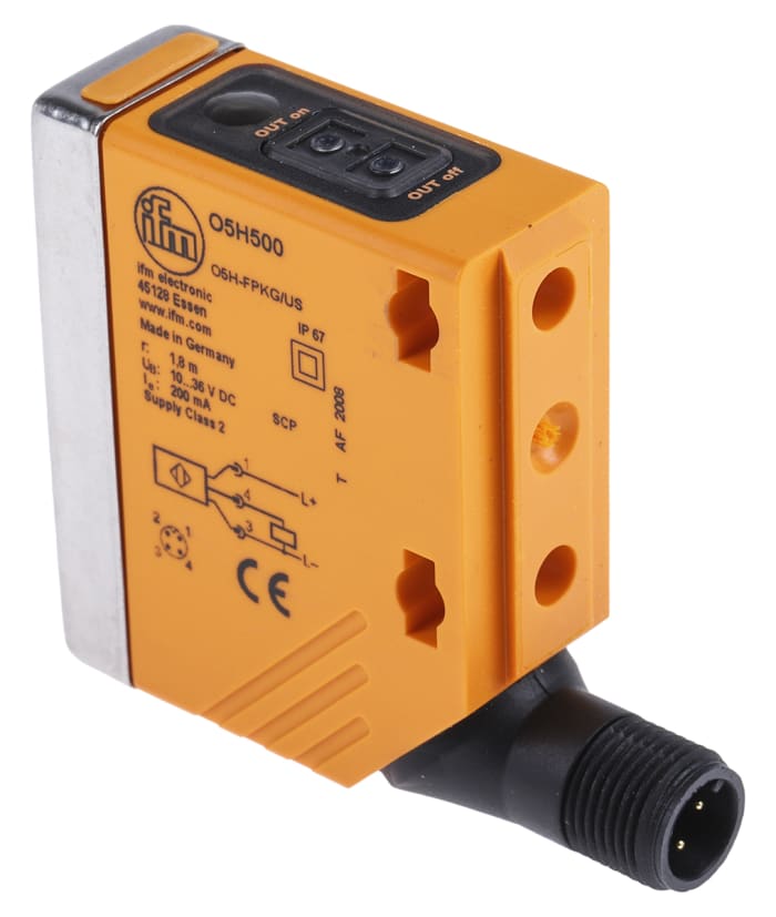 O5H500 ifm electronic | ifm electronic Diffuse Photoelectric Sensor, Block Sensor, 50 mm → 1.8 m ...