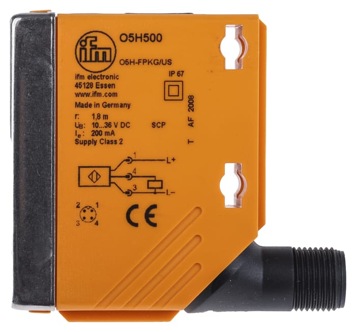 O5H500 ifm electronic | ifm electronic Diffuse Photoelectric Sensor, Block Sensor, 50 mm → 1.8 m ...