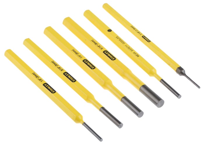 4-18-226 Stanley | Stanley 6-Piece Punch Set, Pin Punch, 1.5 → 3 mm ...