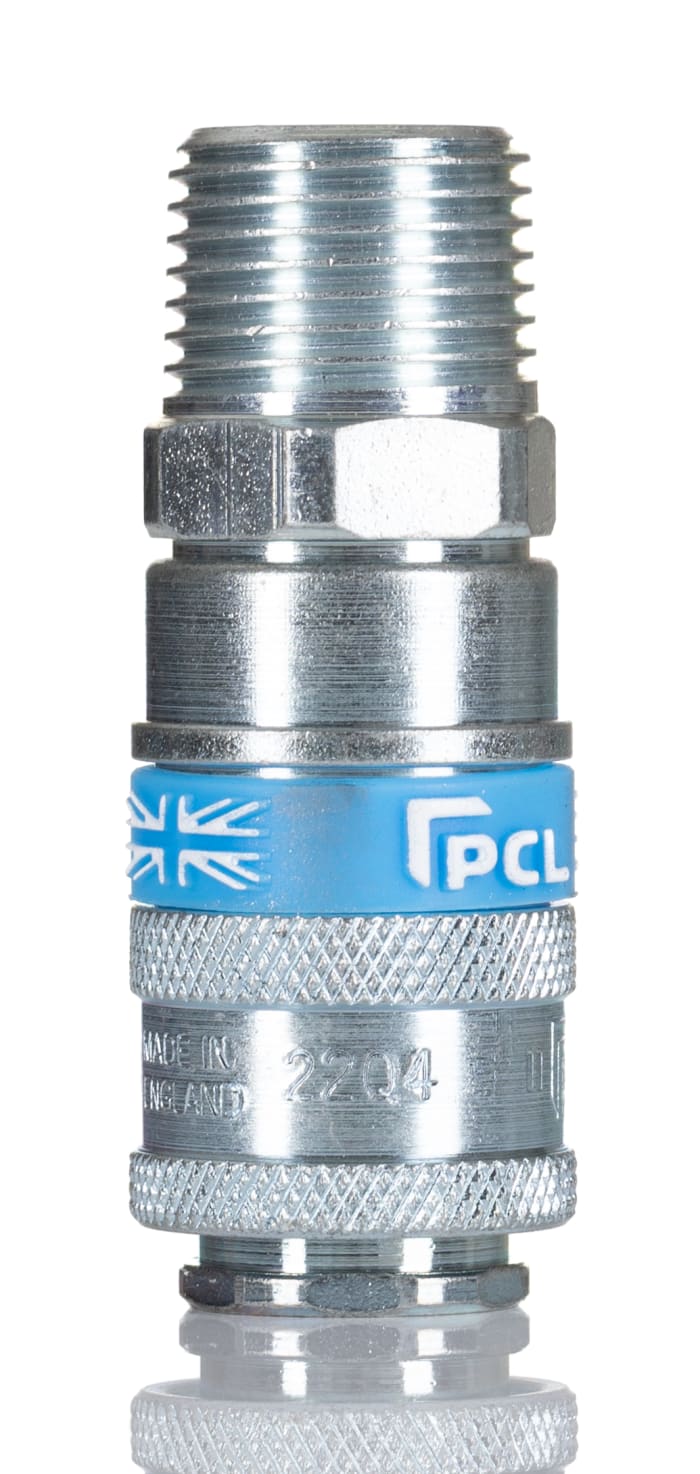 AC21JM PCL | PCL Steel Male Pneumatic Quick Connect Coupling, R 1/2 ...
