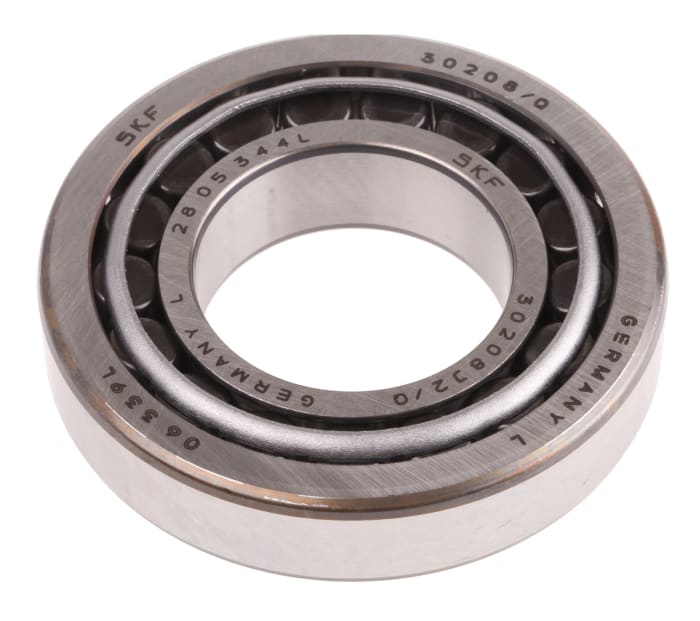 30208 SKF | SKF 30208 40mm I.D Taper Roller Bearing, 80mm O.D | 506-224 | RS Components