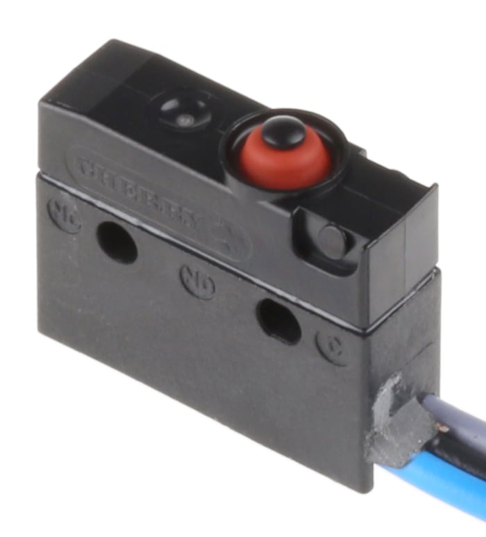 DC2C-C3AA ZF | ZF Button Micro Switch, Pre-wired Terminal, 10.1 A @ 250 V ac, SPDT, IP6K7 | 517 ...