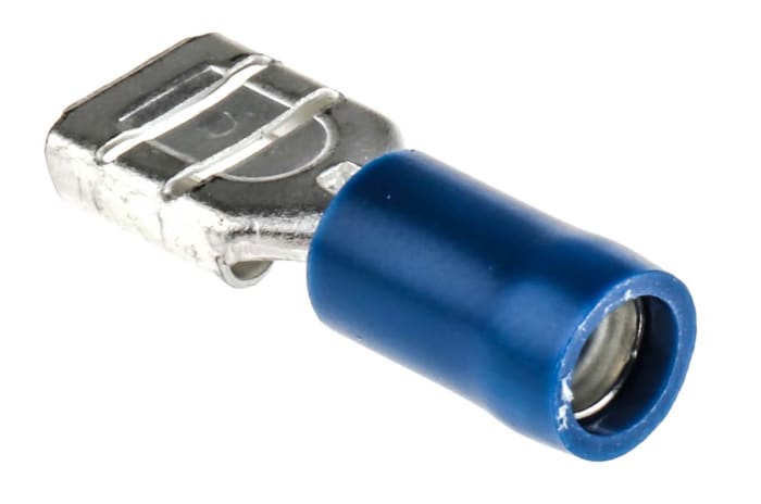 RS PRO | RS PRO Blue Insulated Female Spade Connector, Receptacle, 6.3 ...