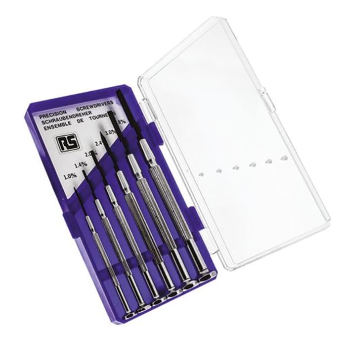 RS PRO | RS PRO Slotted Precision Screwdriver Set, 6-Piece | 537-861 | RS