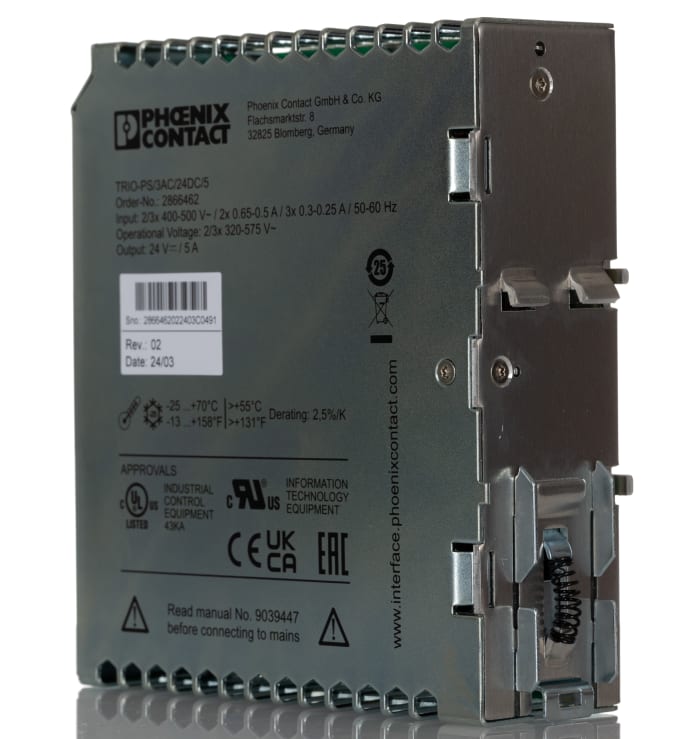 2866462 Phoenix Contact | Phoenix Contact TRIO POWER Switched Mode DIN ...