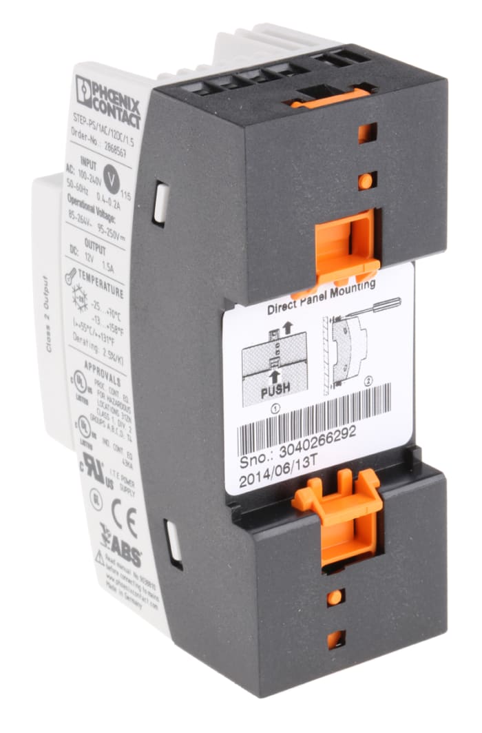 2868567 Phoenix Contact | Phoenix Contact STEP POWER Switched Mode DIN ...