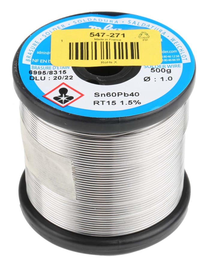 SN60 PB40 10/10 SANS NETTOYAGE RT15 - 500G MBO | MBO Wire, 1mm Lead ...